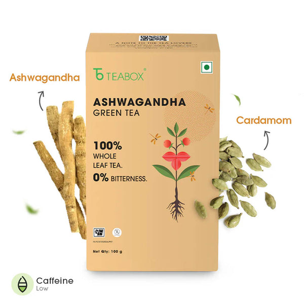 Buy 2024 Organic Ashwagandha Green Loose Leaf Tea For Immunity Boosting ...