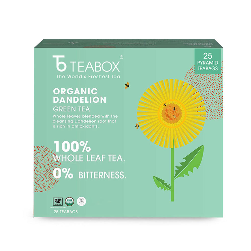 Buy 2024 Organic Dandelion Green Tea Pyramid Tea Bags | Teabox